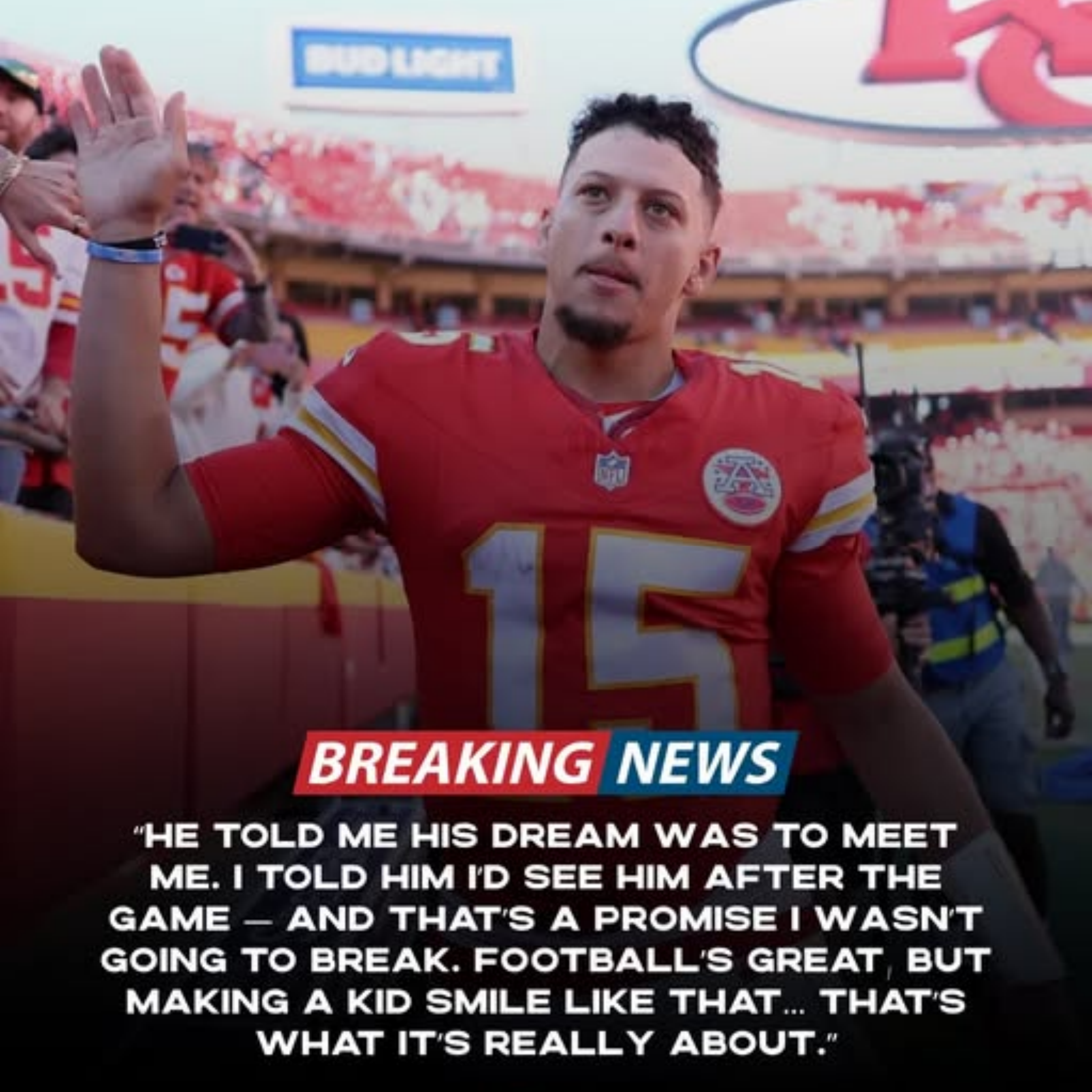 C. HEROIC GESTURE: Patrick Mahomes shocked everyone after declining a ...