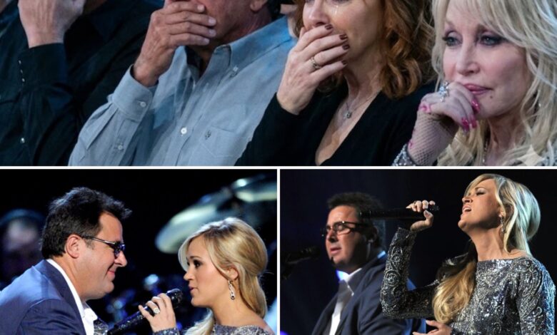 kk.Carrie Underwood Stands Alone On Stage After Vince Gill Steps Back ...