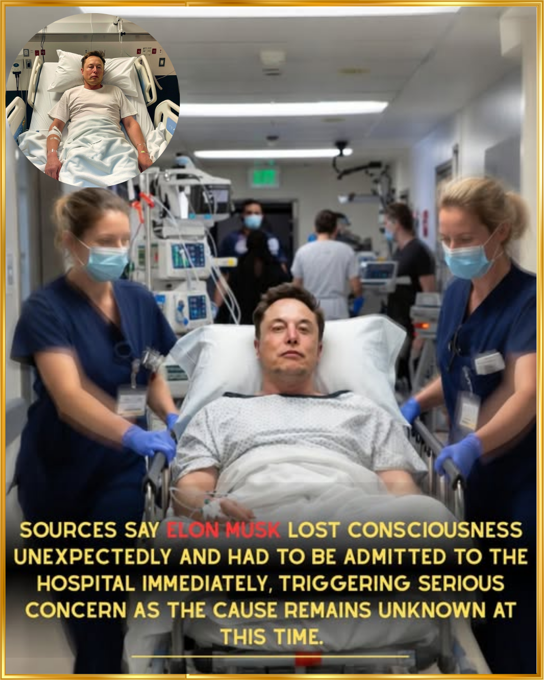 Sources say Elon Musk was rushed to the hospital after unexpectedly ...
