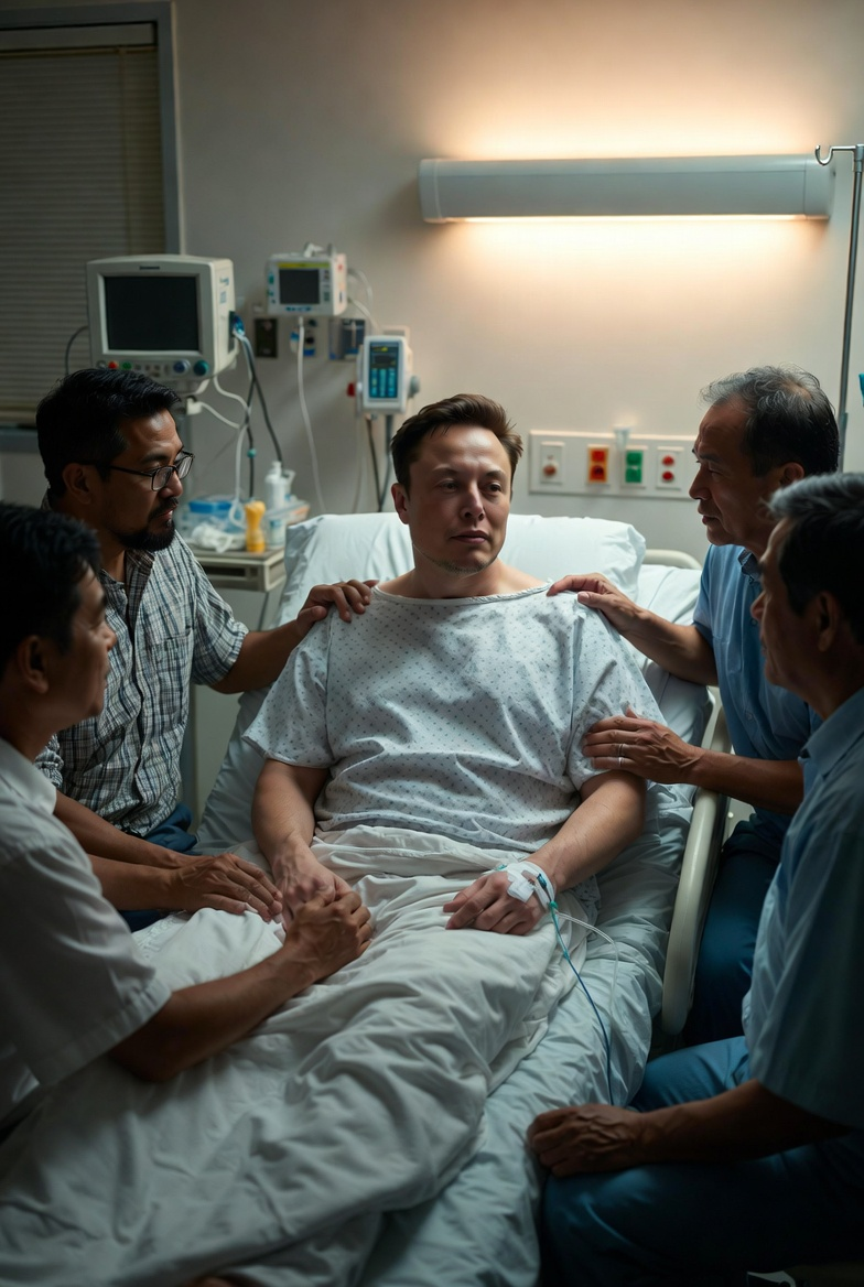 R1 Today, Elon Musk was able to sit up and talk with his family for ...